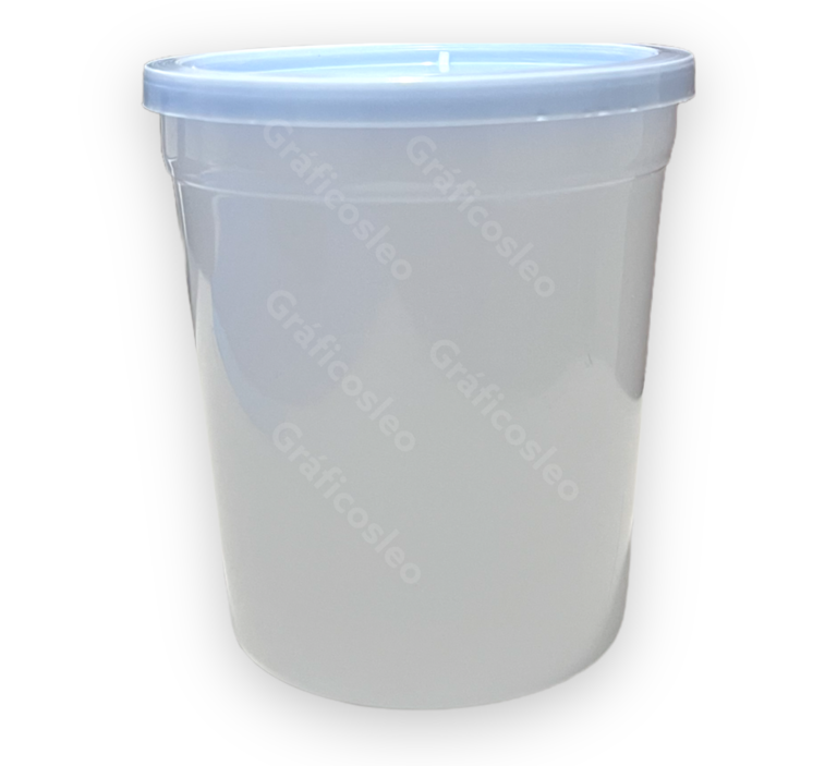 Bote para mezclar o almacenar tintas blanco 250g - Graficosleo