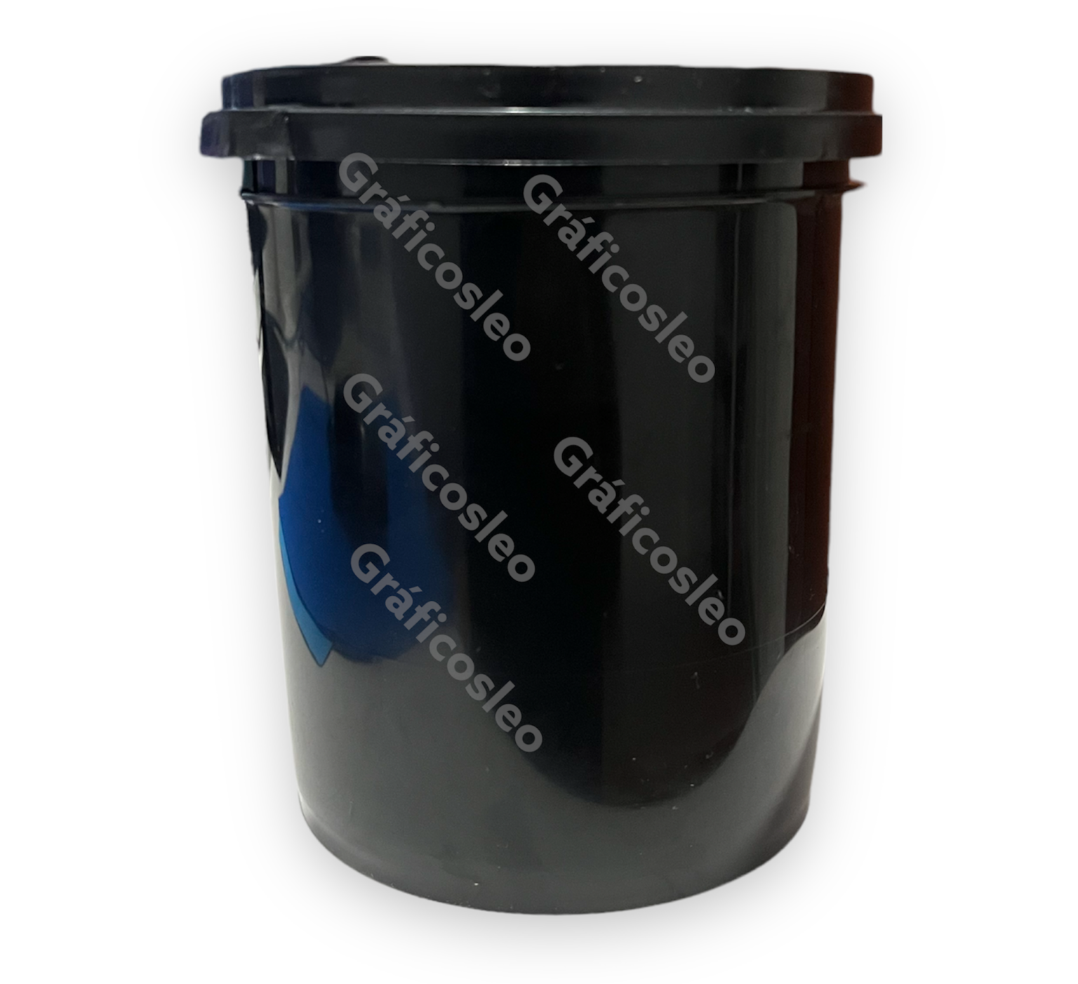 Bote para mezclar o almacenar tintas negro 1Kg - Graficosleo